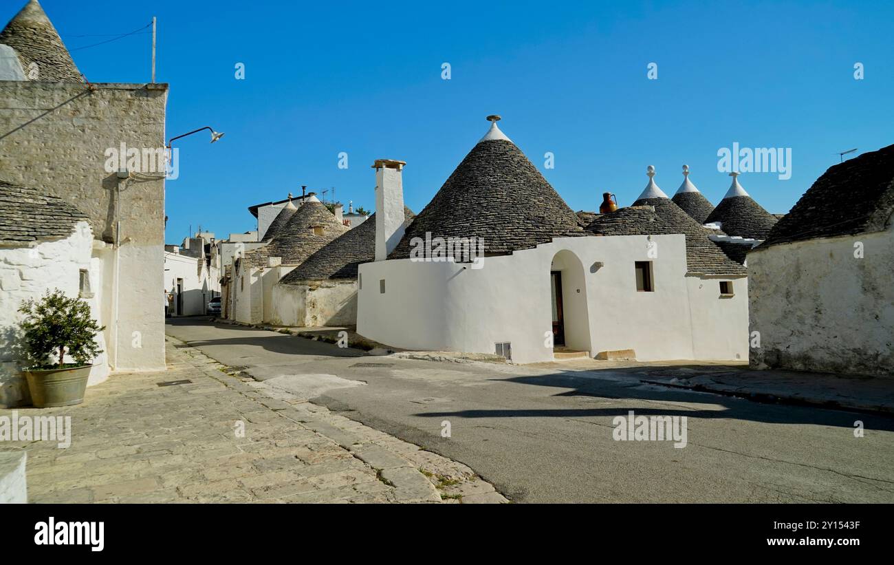 village and historic center of Alberobello, Bari. Puglia, Italy Stock ...