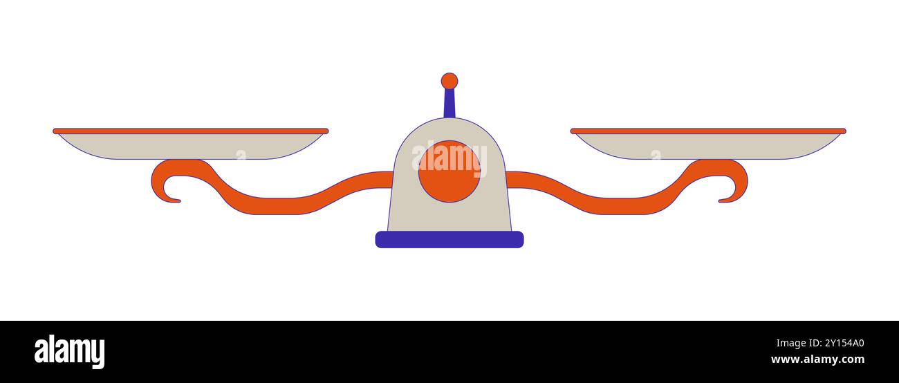 Balance scales 2D cartoon object Stock Vector Image & Art - Alamy