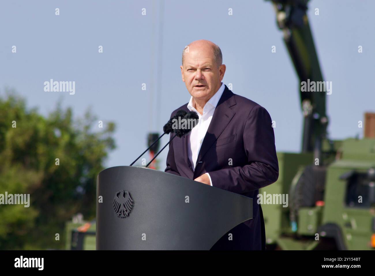 KIEL, GERMANY, SEPTEMBER 4, 2024: Olaf Scholz and Boris Pistorius ...