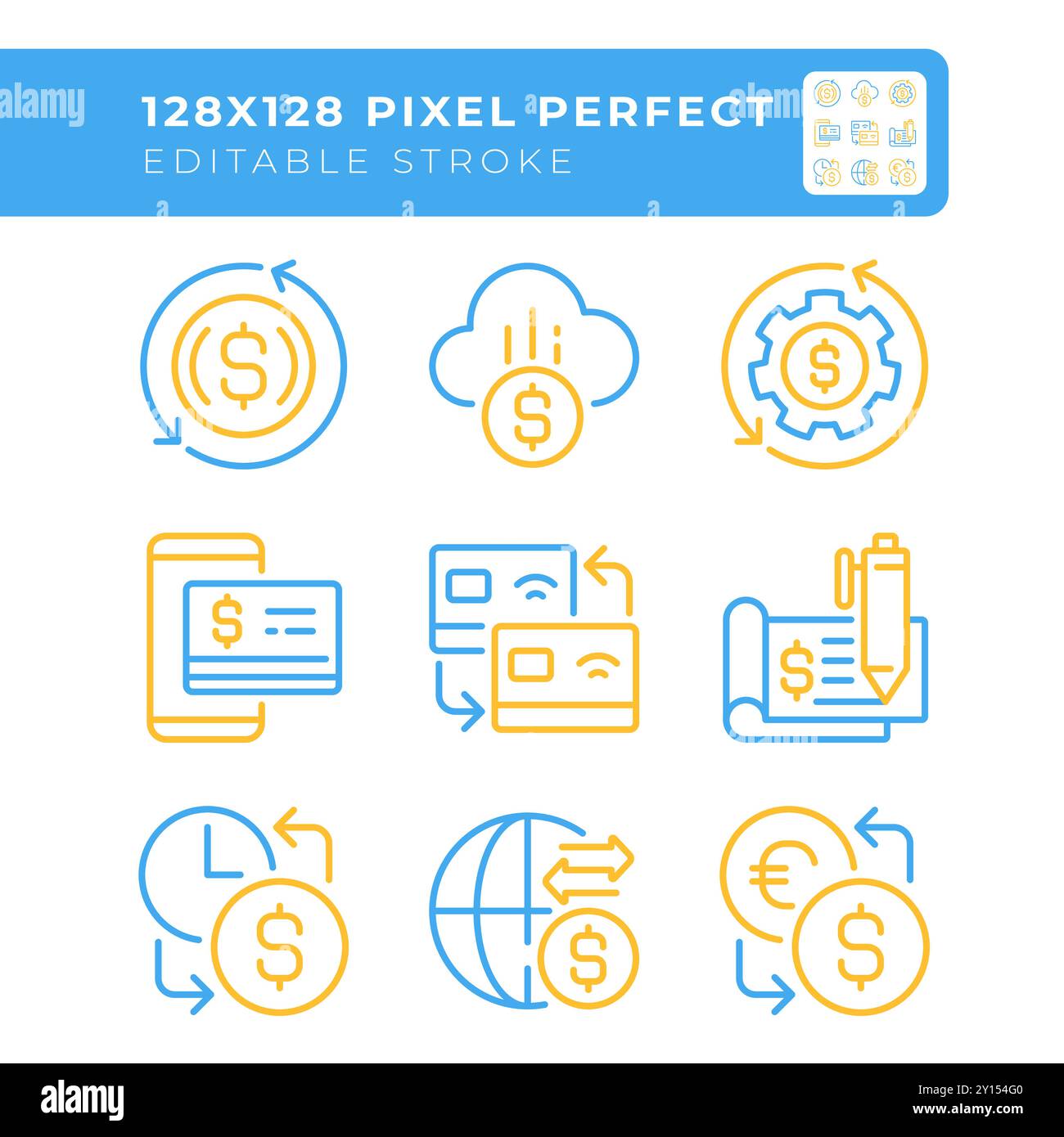 Digital transactions icons Cut Out Stock Images & Pictures - Alamy