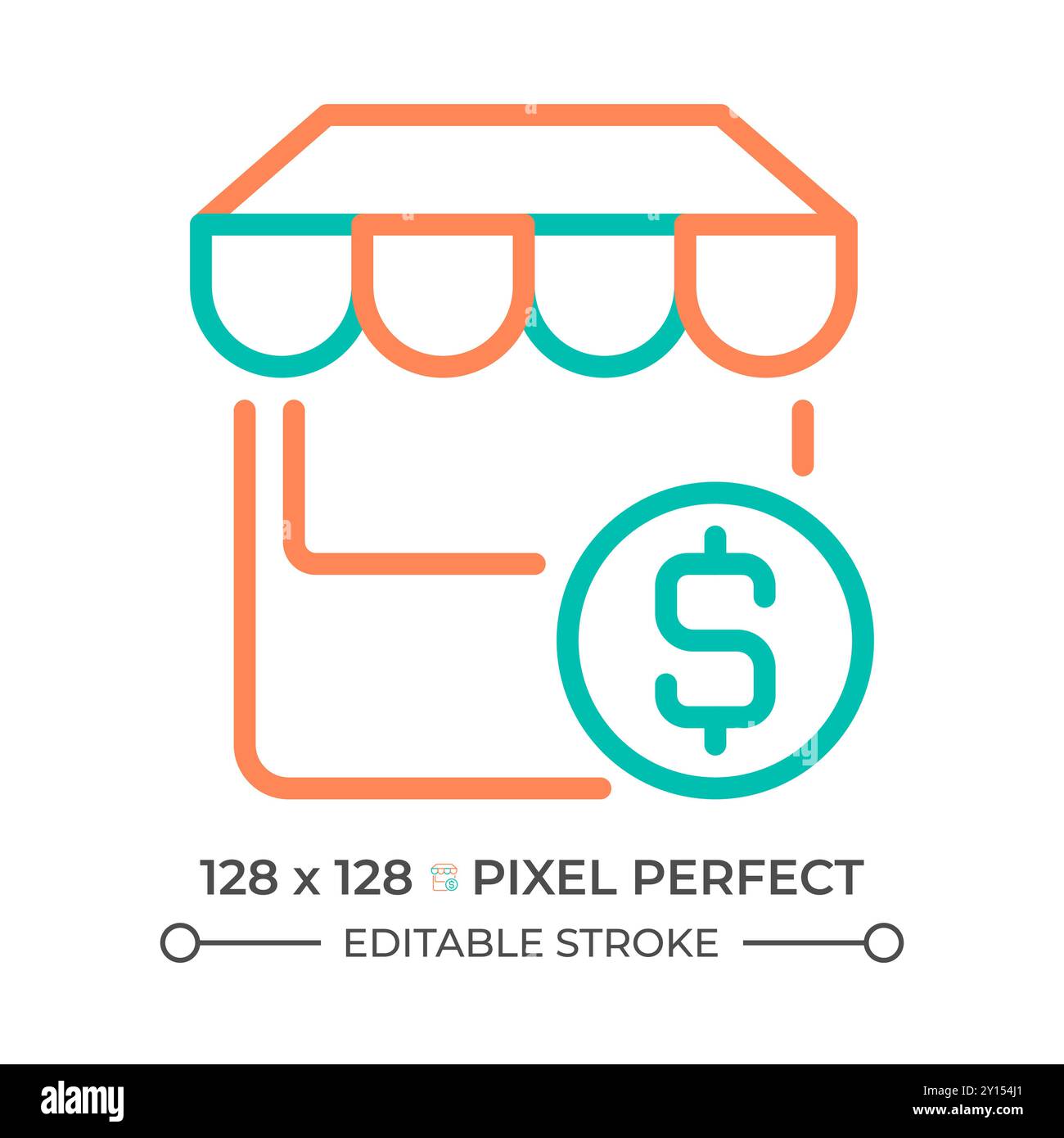 Small business two color line icon Stock Vector Image & Art - Alamy