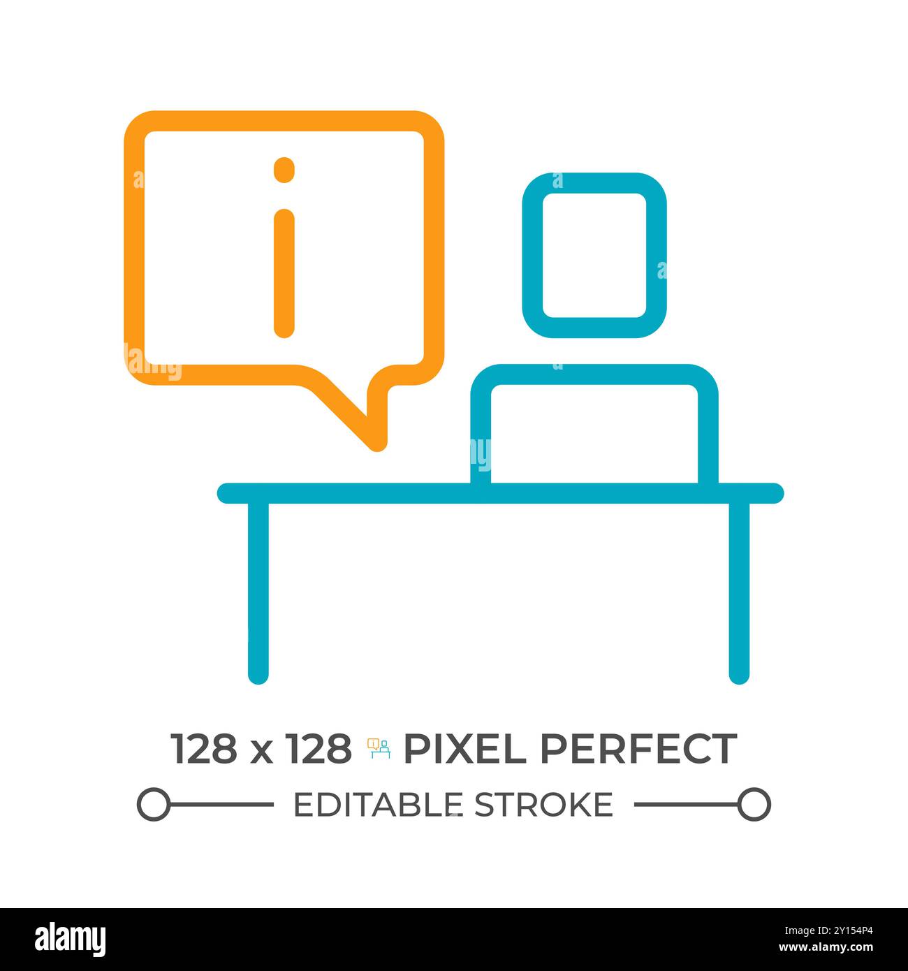 Information desk two color line icon Stock Vector Image & Art - Alamy