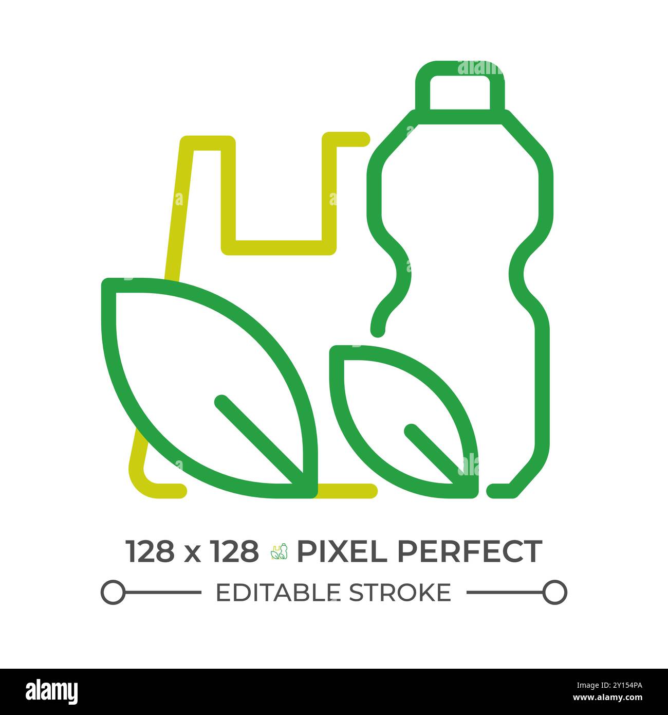 Biodegradable plastic two color line icon Stock Vector Image & Art - Alamy