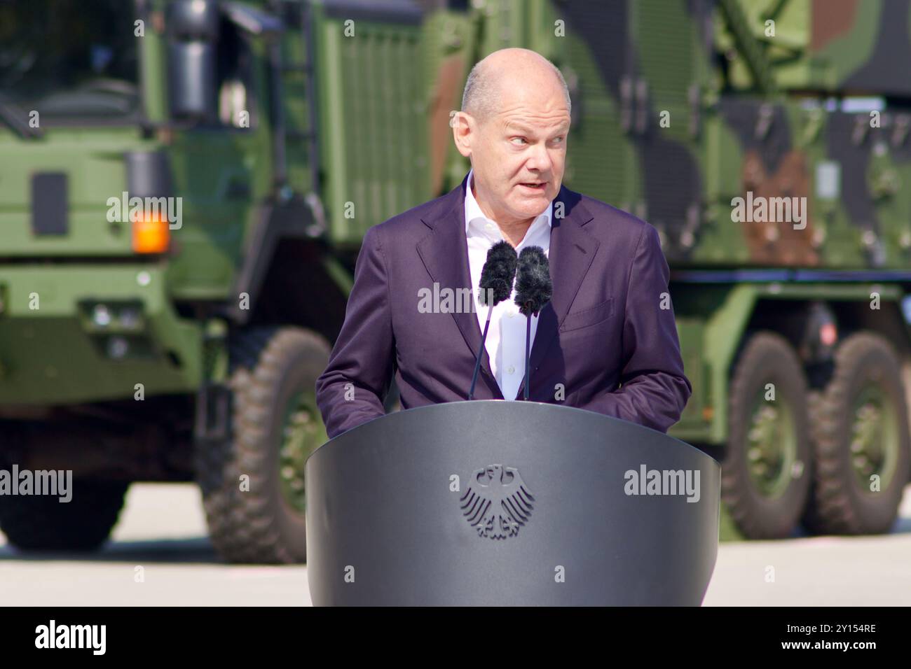 KIEL, GERMANY, SEPTEMBER 4, 2024: Olaf Scholz and Boris Pistorius ...