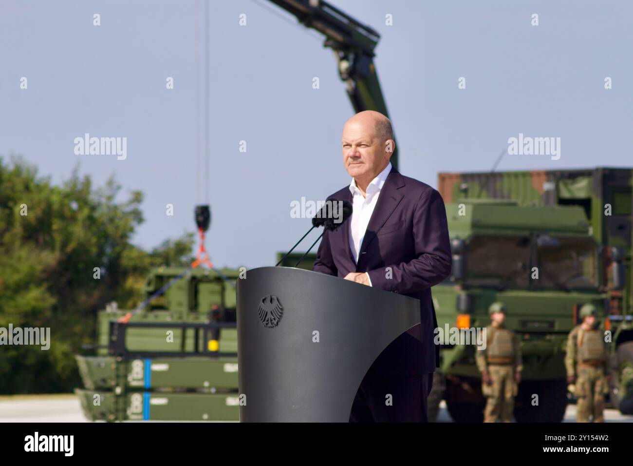 KIEL, GERMANY, SEPTEMBER 4, 2024: Olaf Scholz and Boris Pistorius ...