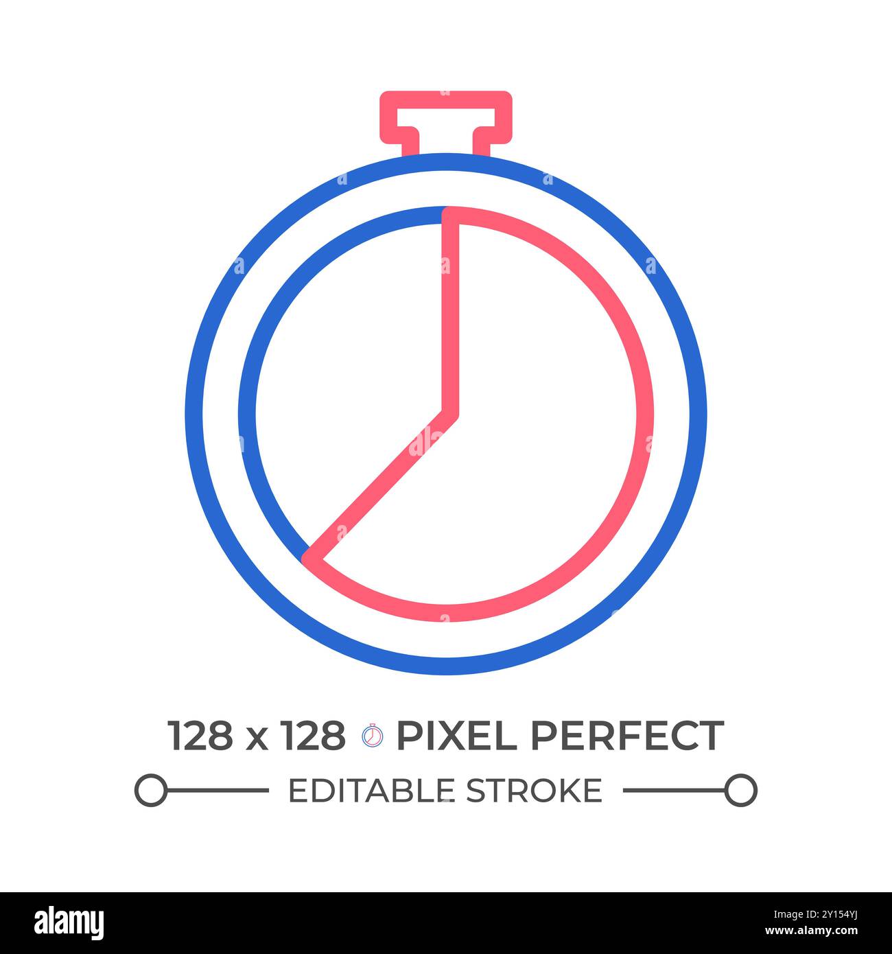 Countdown timer two color line icon Stock Vector Image & Art - Alamy