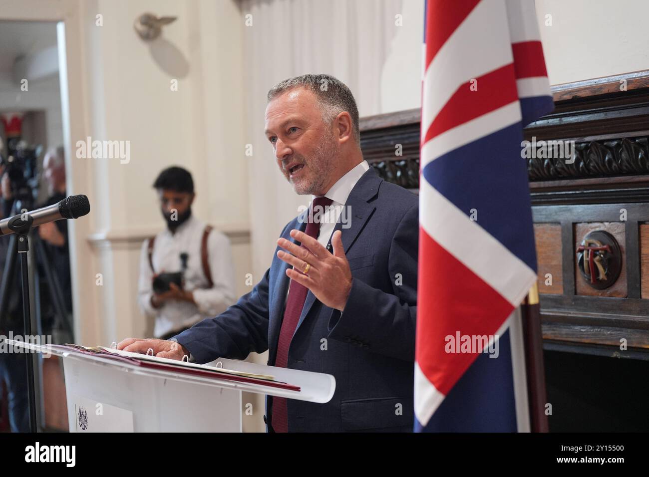 Environment Secretary Steve Reed delivers a keynote speech to ...