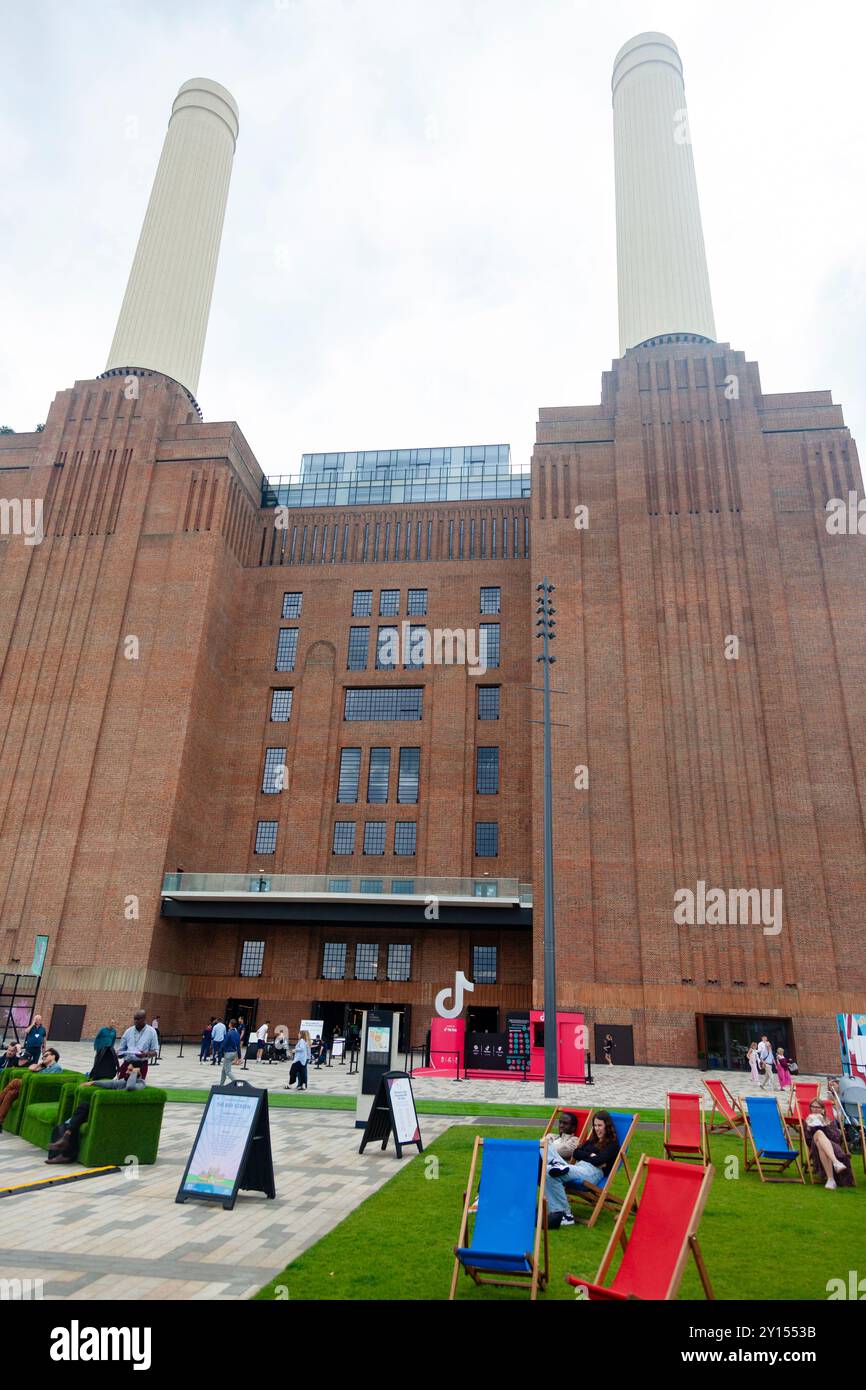 Battersea Power Station, London, UK. Originally two coal-fired ...