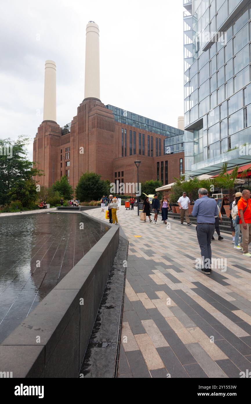 Battersea Power Station, London, UK. Originally two coal-fired ...