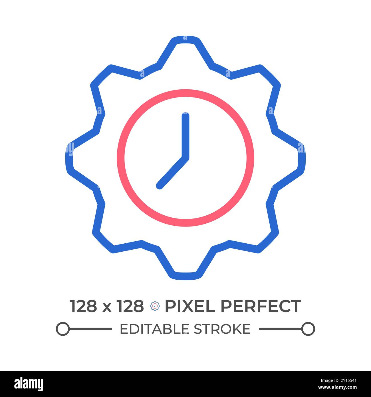 Time management two color line icon Stock Vector Image & Art - Alamy