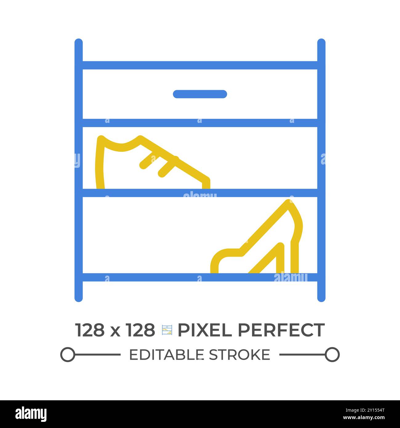 Shoe rack two color line icon Stock Vector Image & Art - Alamy