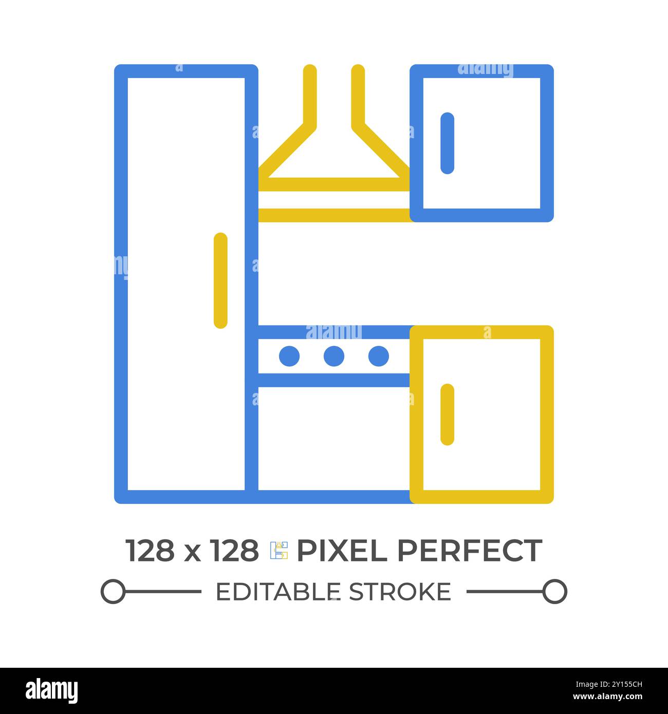 Kitchen set two color line icon Stock Vector Image & Art - Alamy