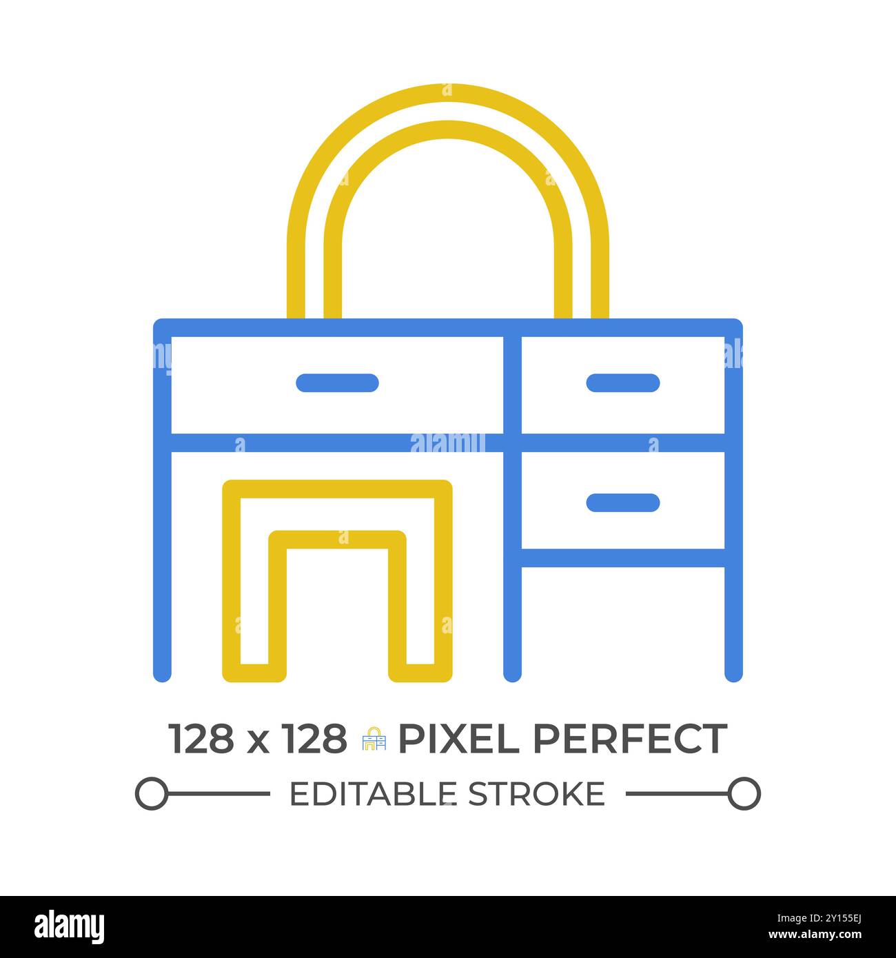 Dressing table isolated bedroom Stock Vector Images - Alamy