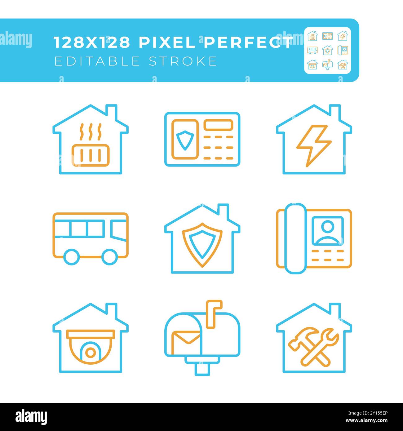 Home services line icons Cut Out Stock Images & Pictures - Alamy