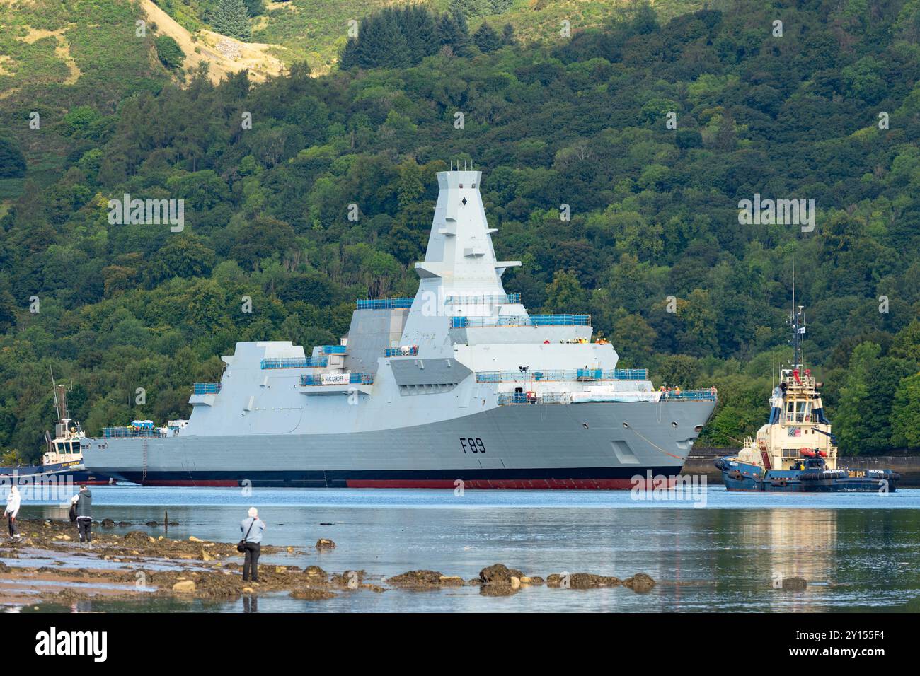 Erskine, Scotland, UK. 5th September 2024. Aerial views of HMS Cardiff ...
