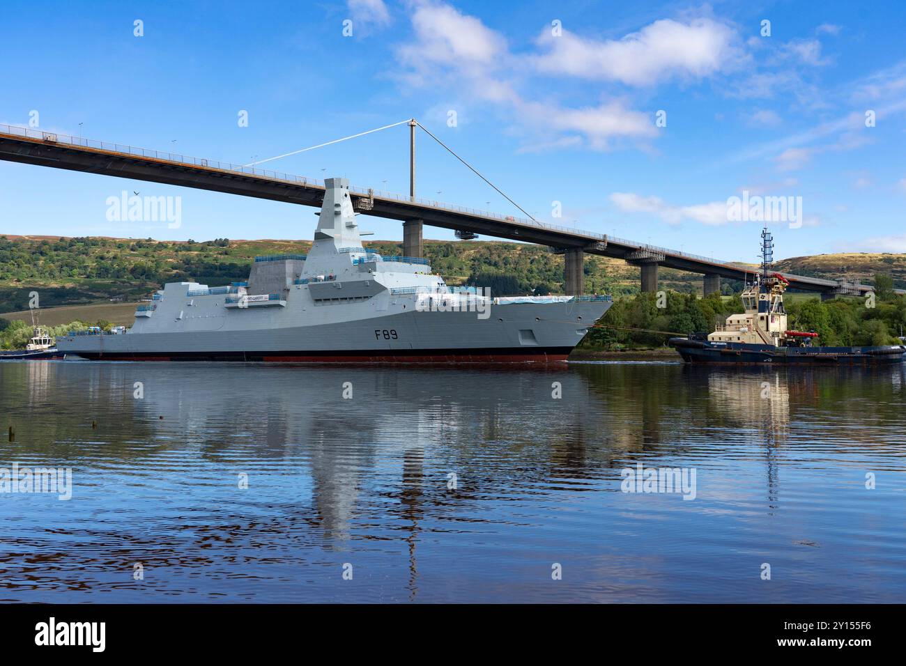 Erskine, Scotland, UK. 5th September 2024. Aerial views of HMS Cardiff ...