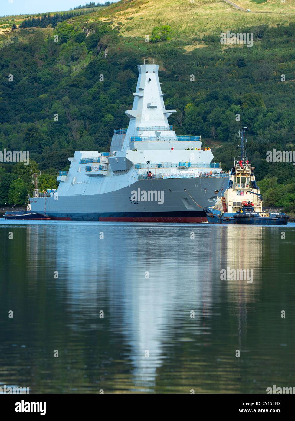 Erskine, Scotland, UK. 5th September 2024. Aerial views of HMS Cardiff ...