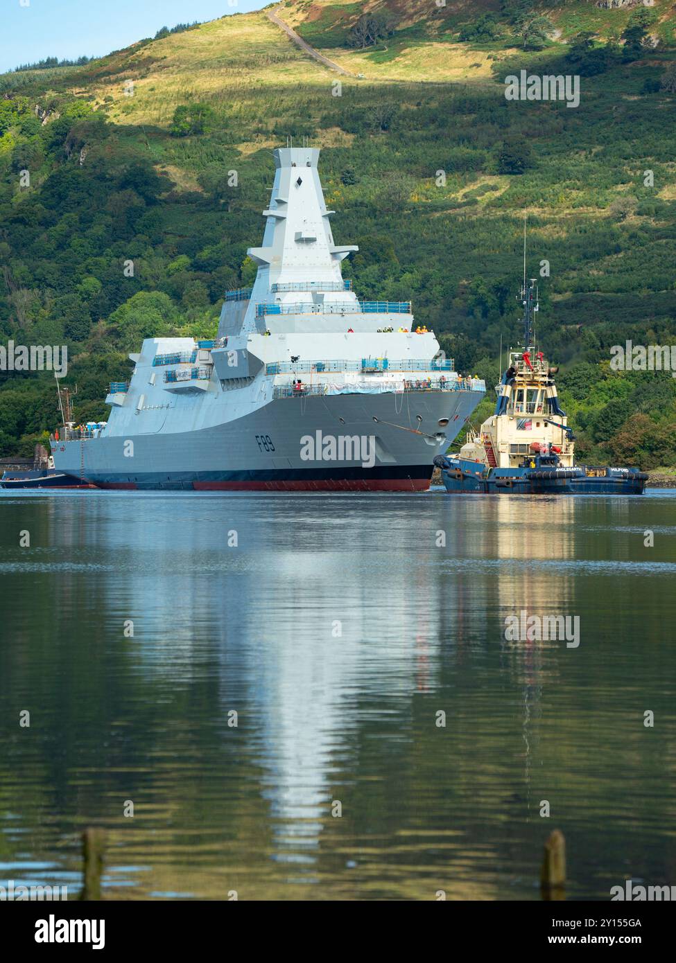 Erskine, Scotland, UK. 5th September 2024. Aerial views of HMS Cardiff ...