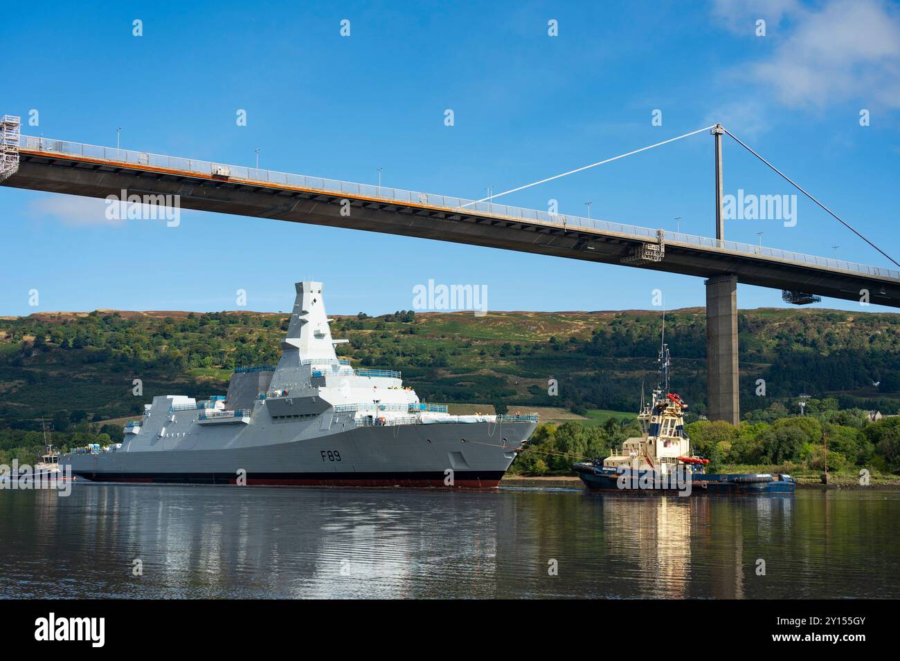 Erskine, Scotland, UK. 5th September 2024. Aerial views of HMS Cardiff ...