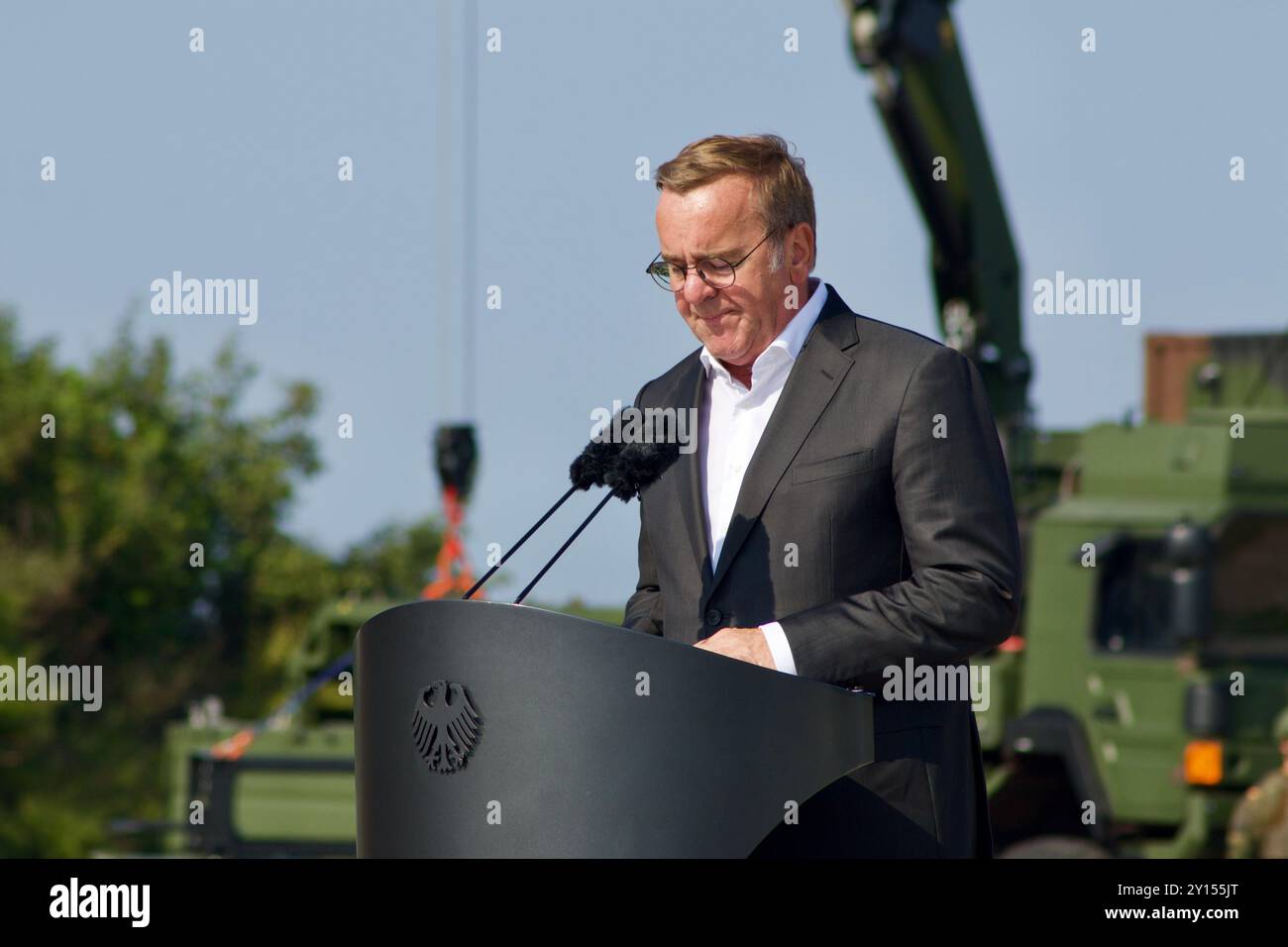 KIEL, GERMANY, SEPTEMBER 4, 2024: Olaf Scholz and Boris Pistorius ...