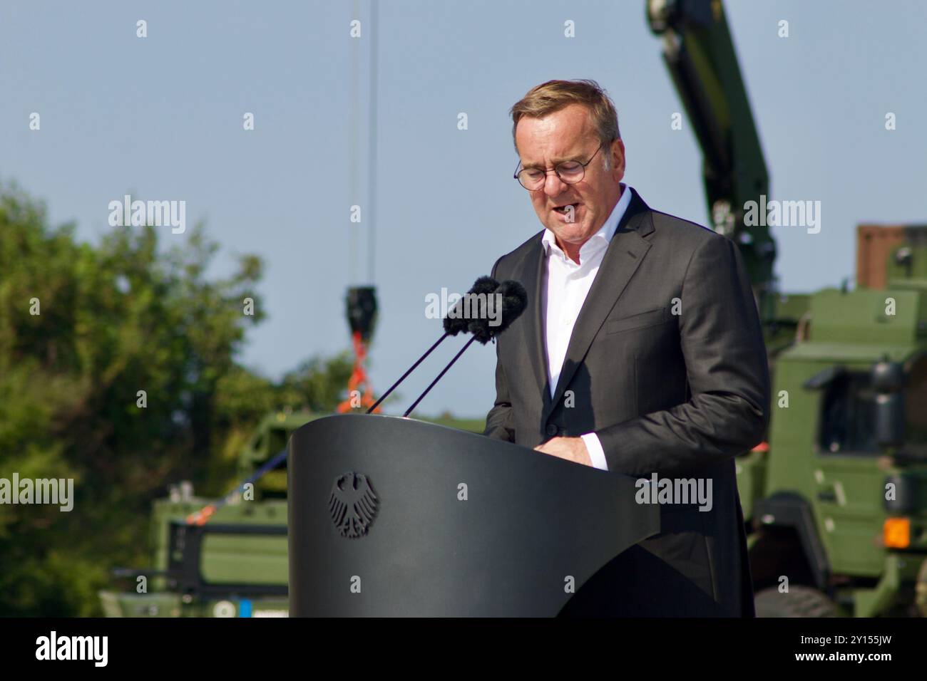 KIEL, GERMANY, SEPTEMBER 4, 2024: Olaf Scholz and Boris Pistorius ...