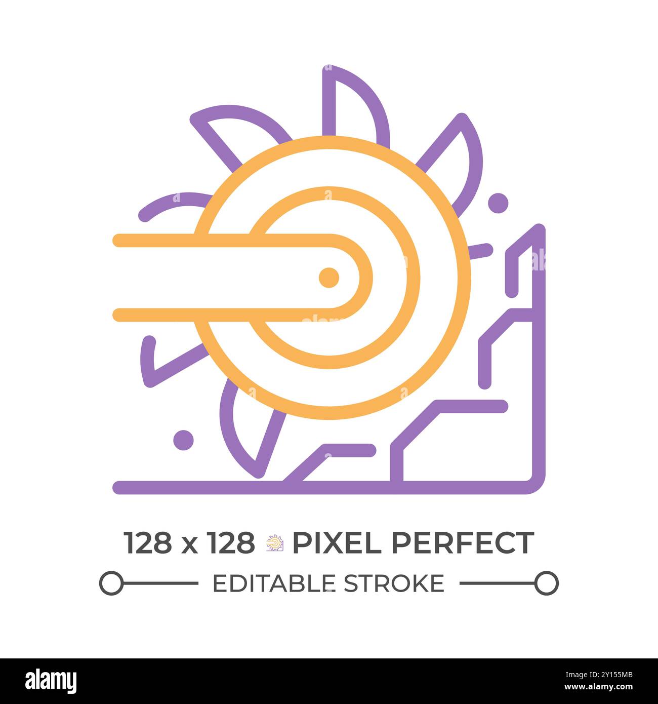 Bucket wheel excavator two color line icon Stock Vector Image & Art - Alamy