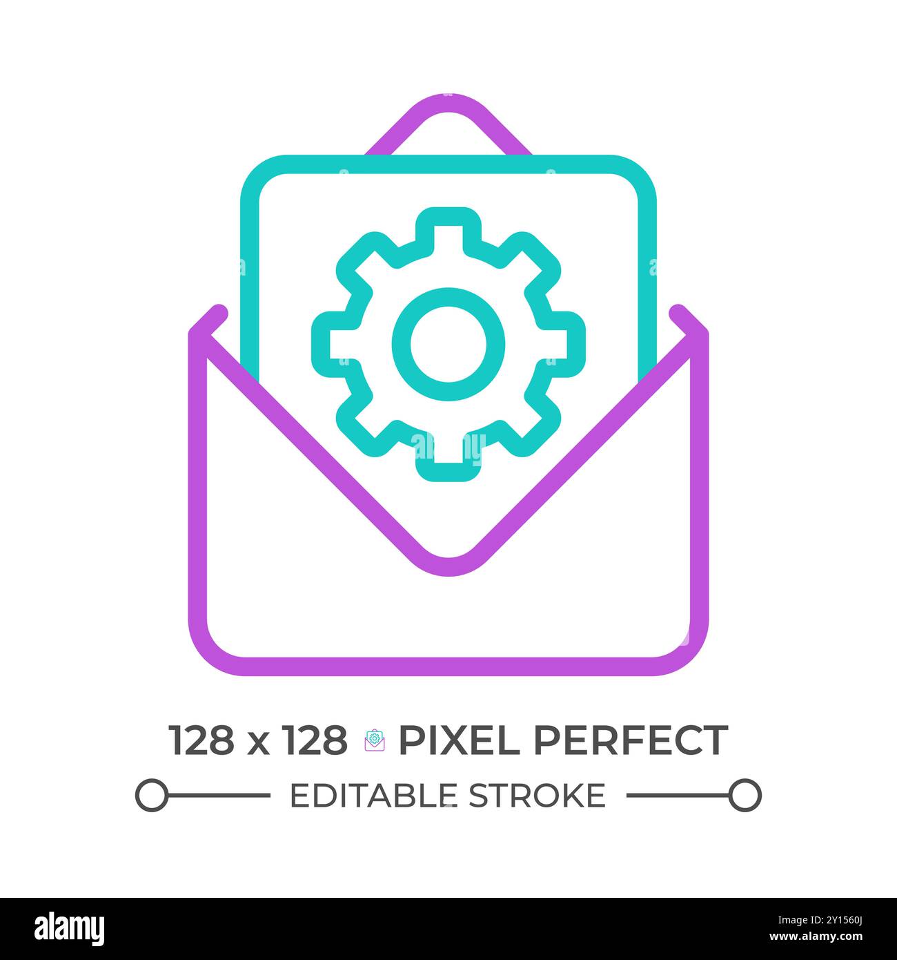 Mail settings icon isolated Cut Out Stock Images & Pictures - Alamy