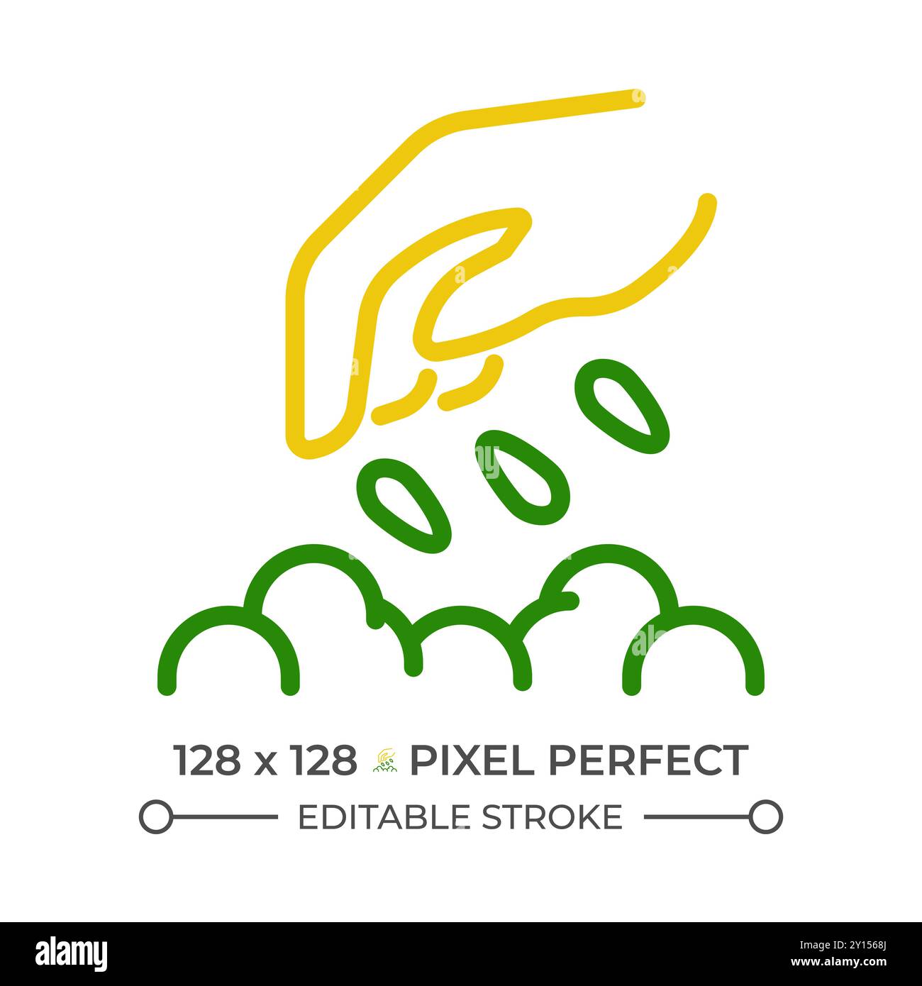 Seeding two color line icon Stock Vector Image & Art - Alamy