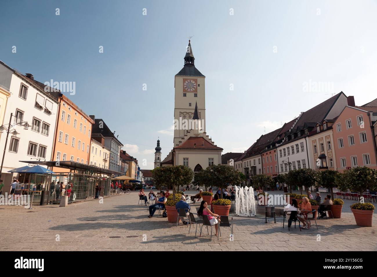 Germany, Bavaria, the old town hall and market square, traditional ...