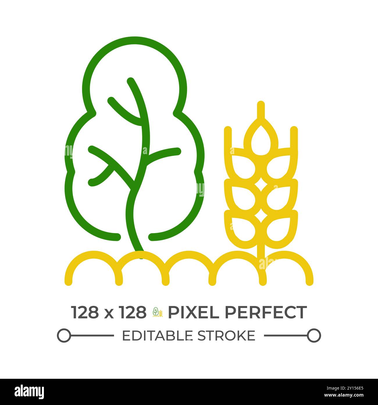 Agroforestry two color line icon Stock Vector Image & Art - Alamy