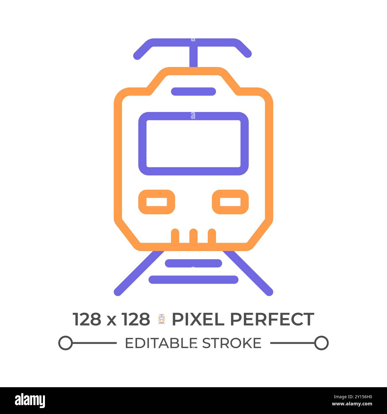 Electric train two color line icon Stock Vector Image & Art - Alamy