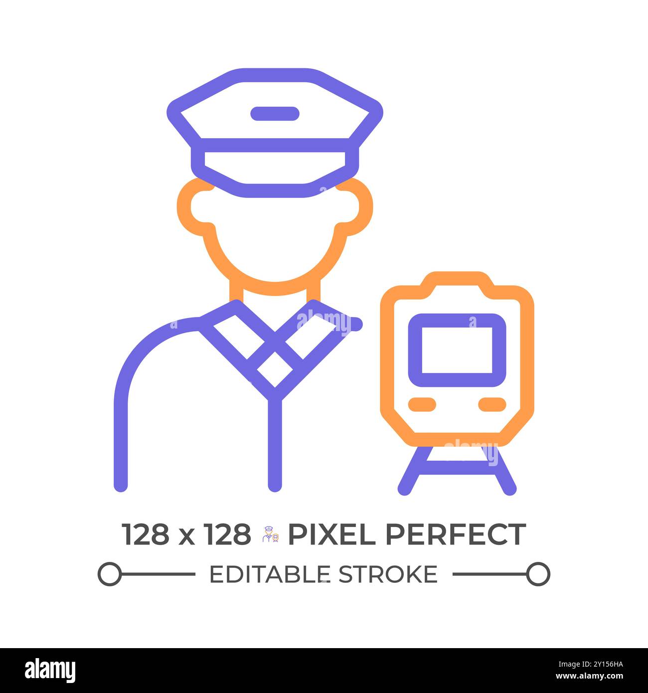 Engine driver of steam locomotive Stock Vector Images - Alamy