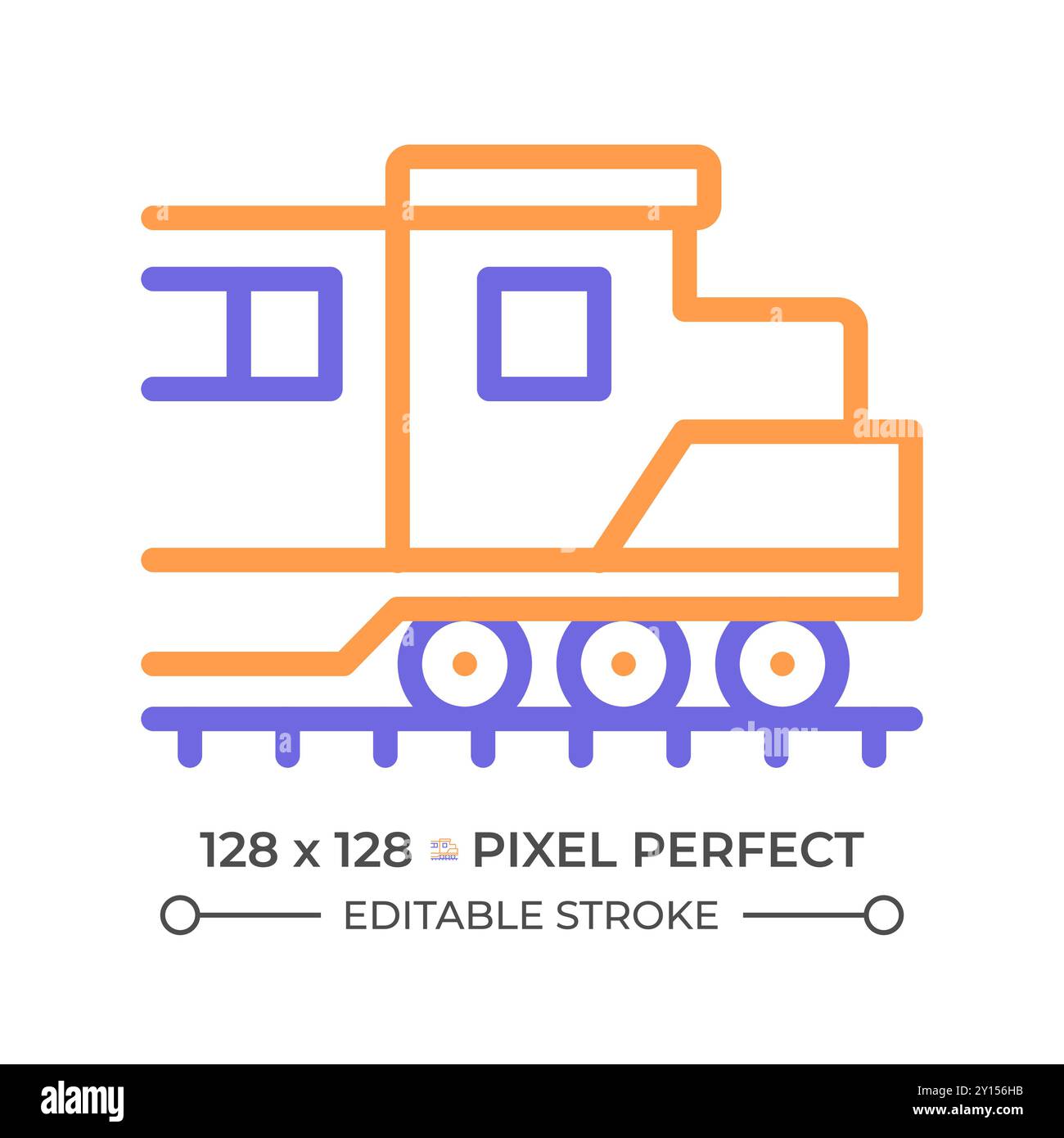Two engine freight train Stock Vector Images - Alamy