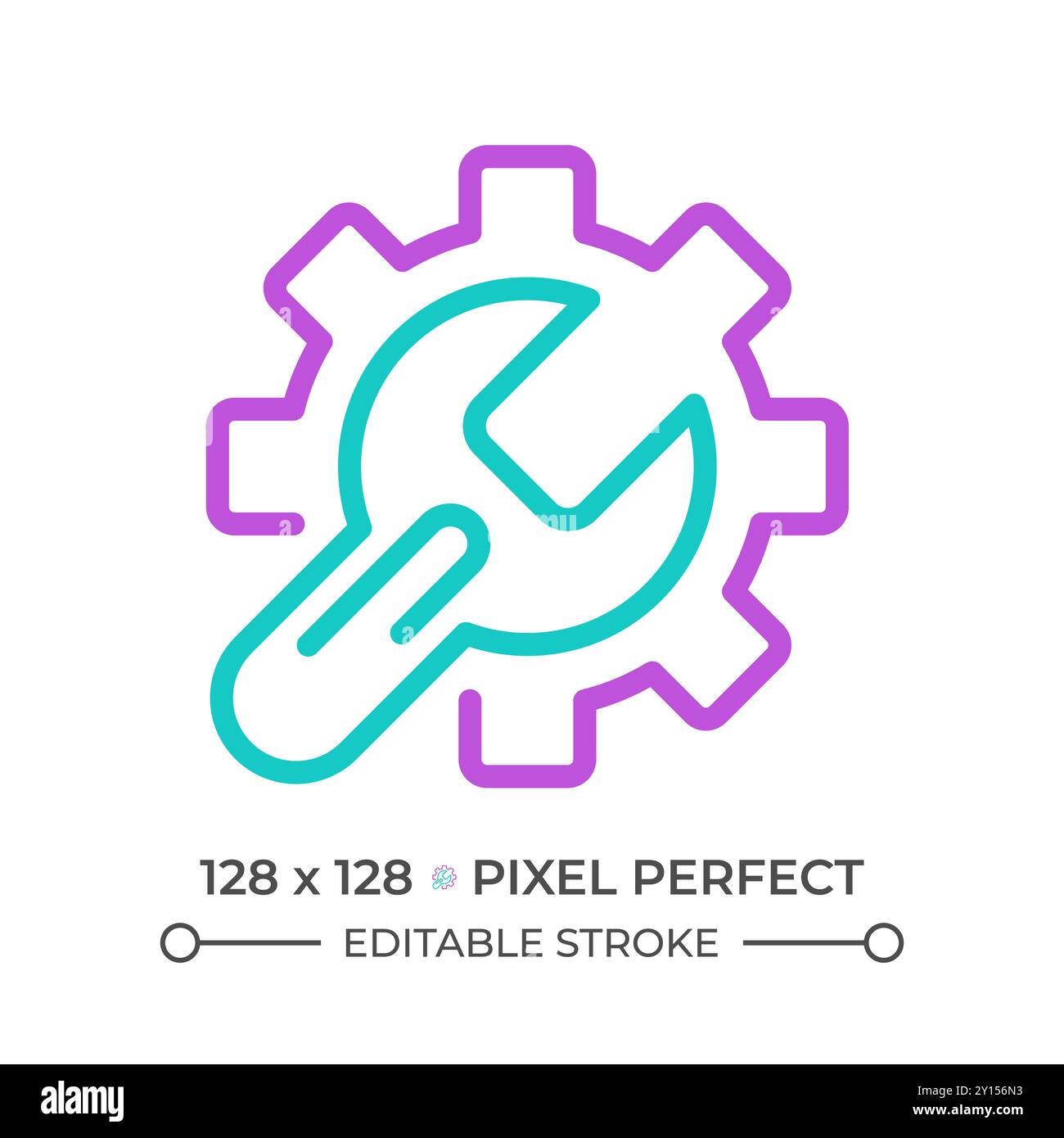 Setup two color line icon Stock Vector Image & Art - Alamy