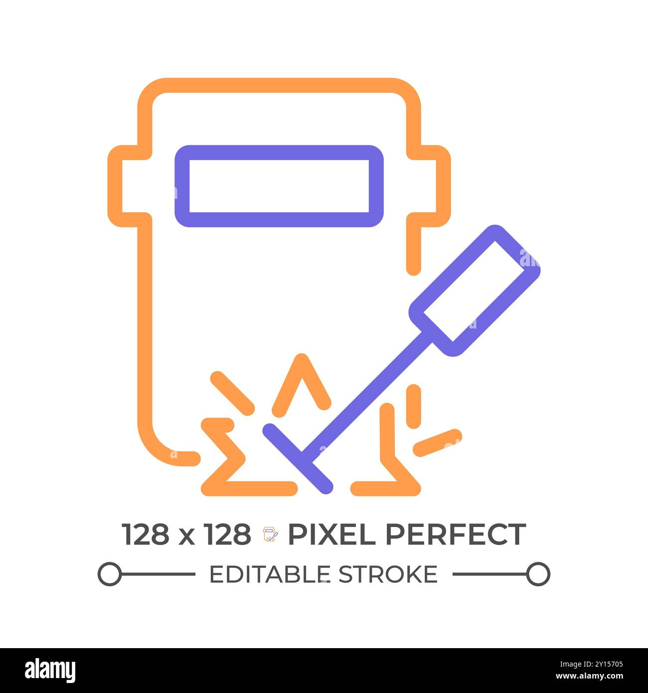 Welding two color line icon Stock Vector Image & Art - Alamy
