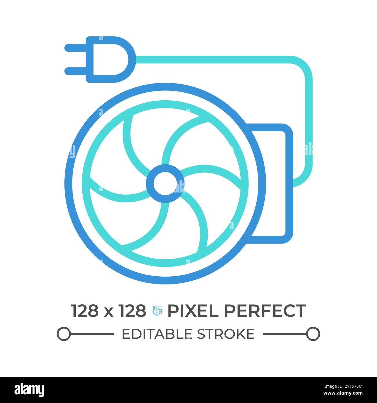 Inline duct fan two color line icon Stock Vector Image & Art - Alamy