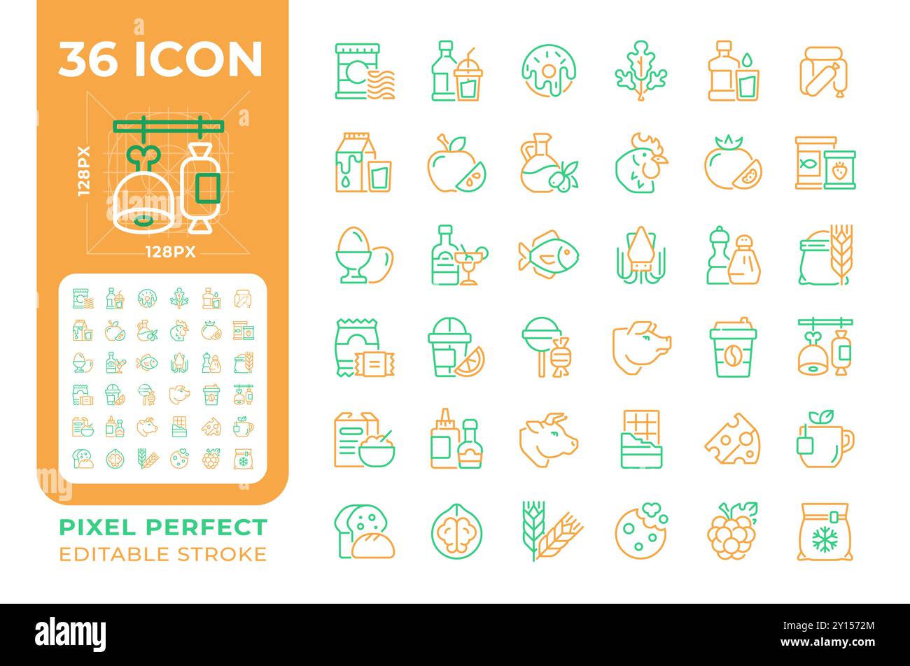 Kitchen line icons signs Cut Out Stock Images & Pictures - Alamy