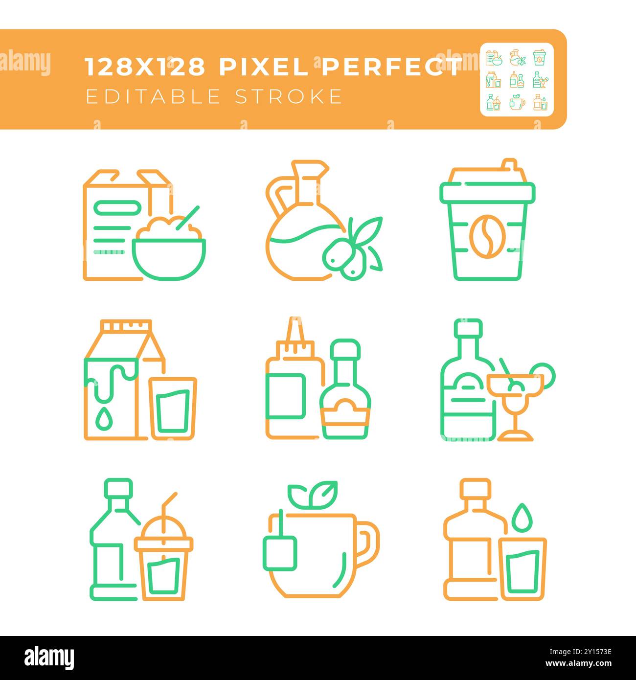 Icons online grocery shopping Cut Out Stock Images & Pictures - Alamy