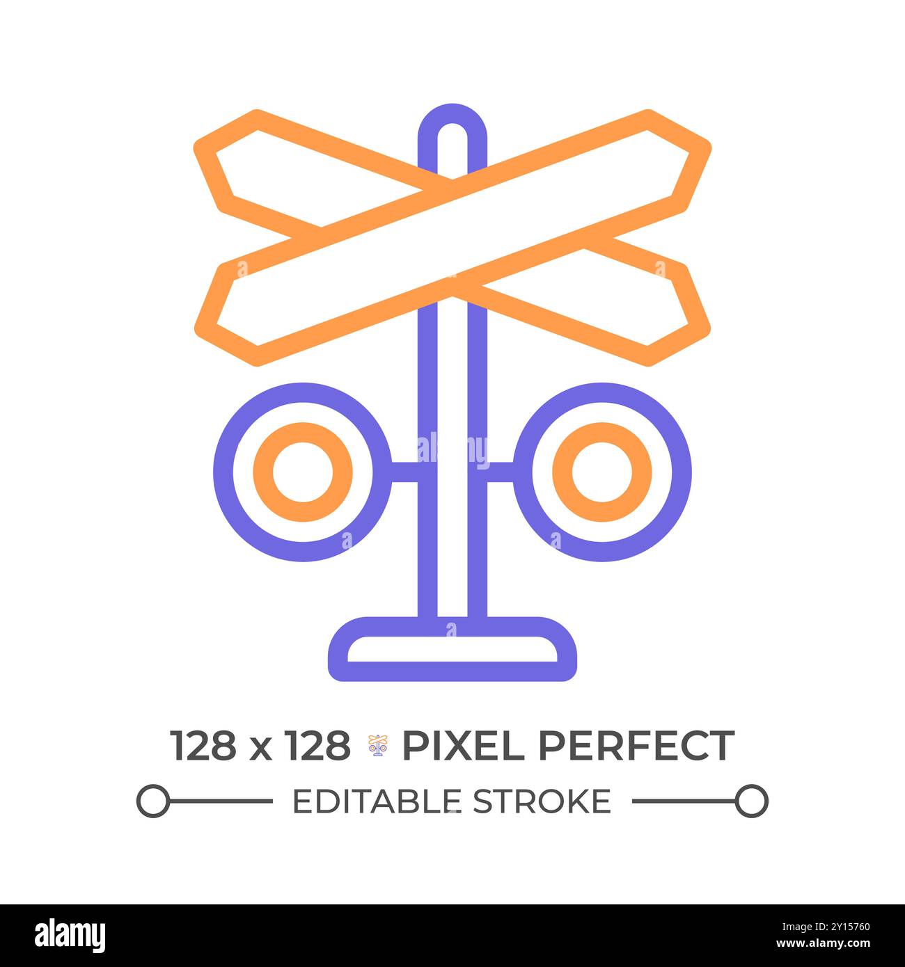 Crossing the railway line Stock Vector Images - Alamy