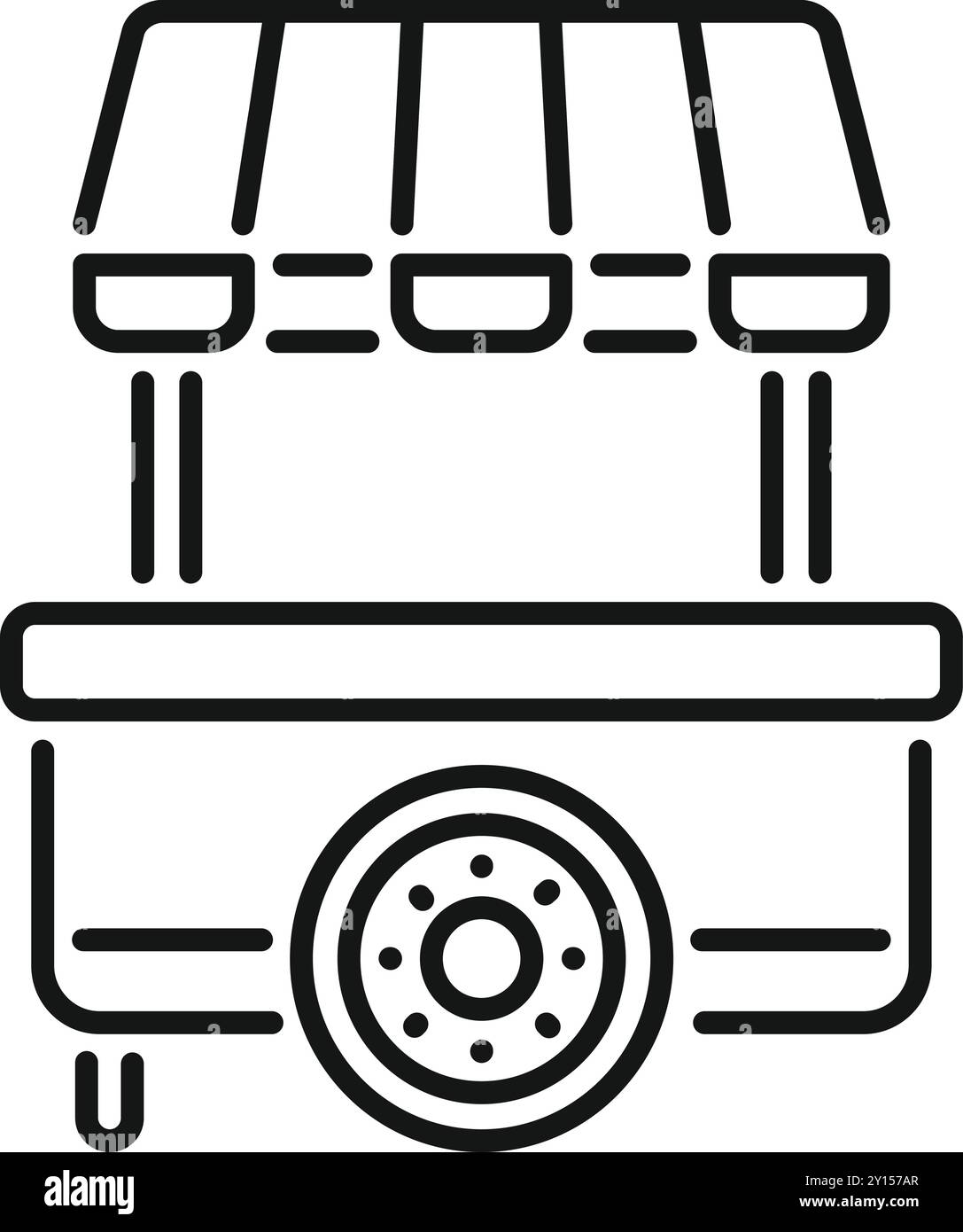 Simple vector, perfect for web and print, of a food truck ready to ...