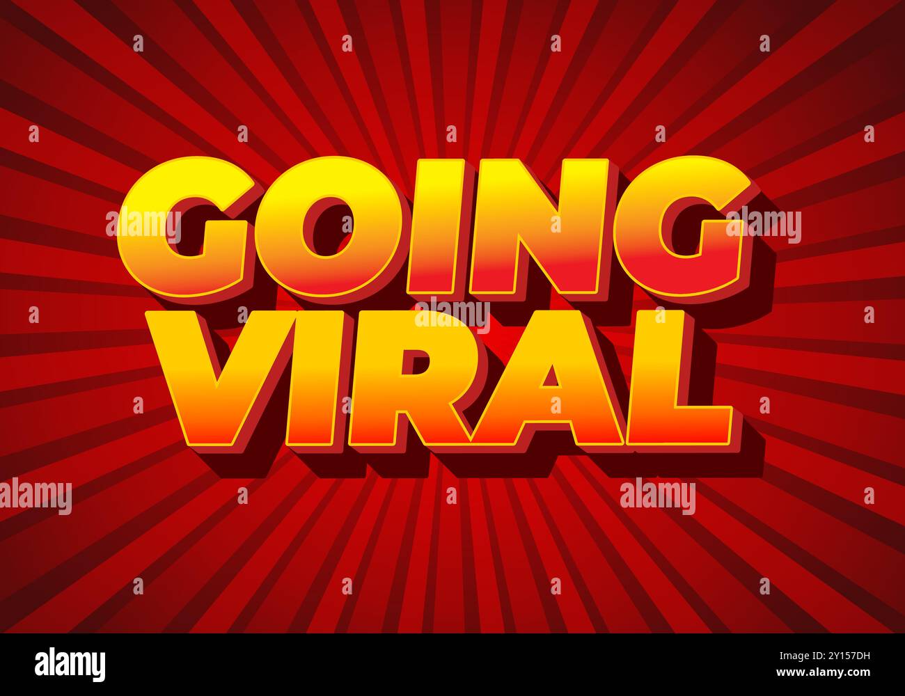 Going viral. Text effect design in 3D style with modern colors Stock ...
