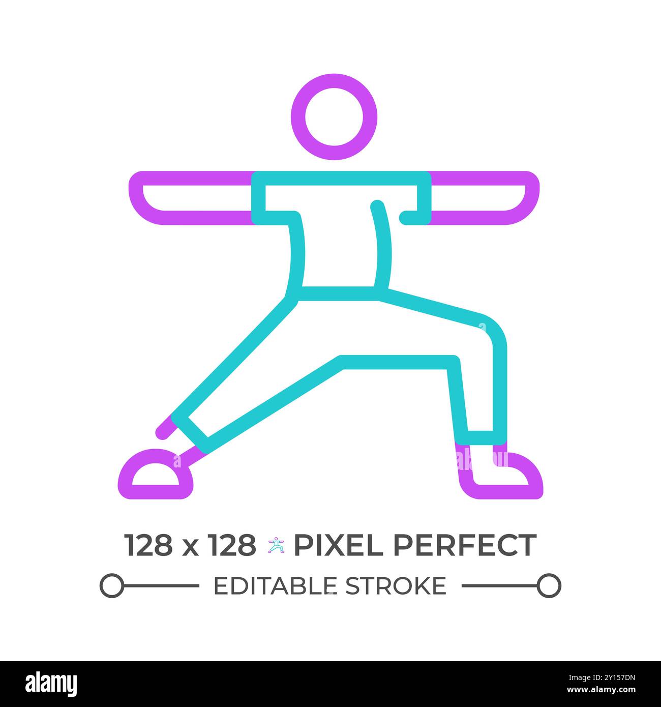 Yoga pose color line Stock Vector Images - Alamy