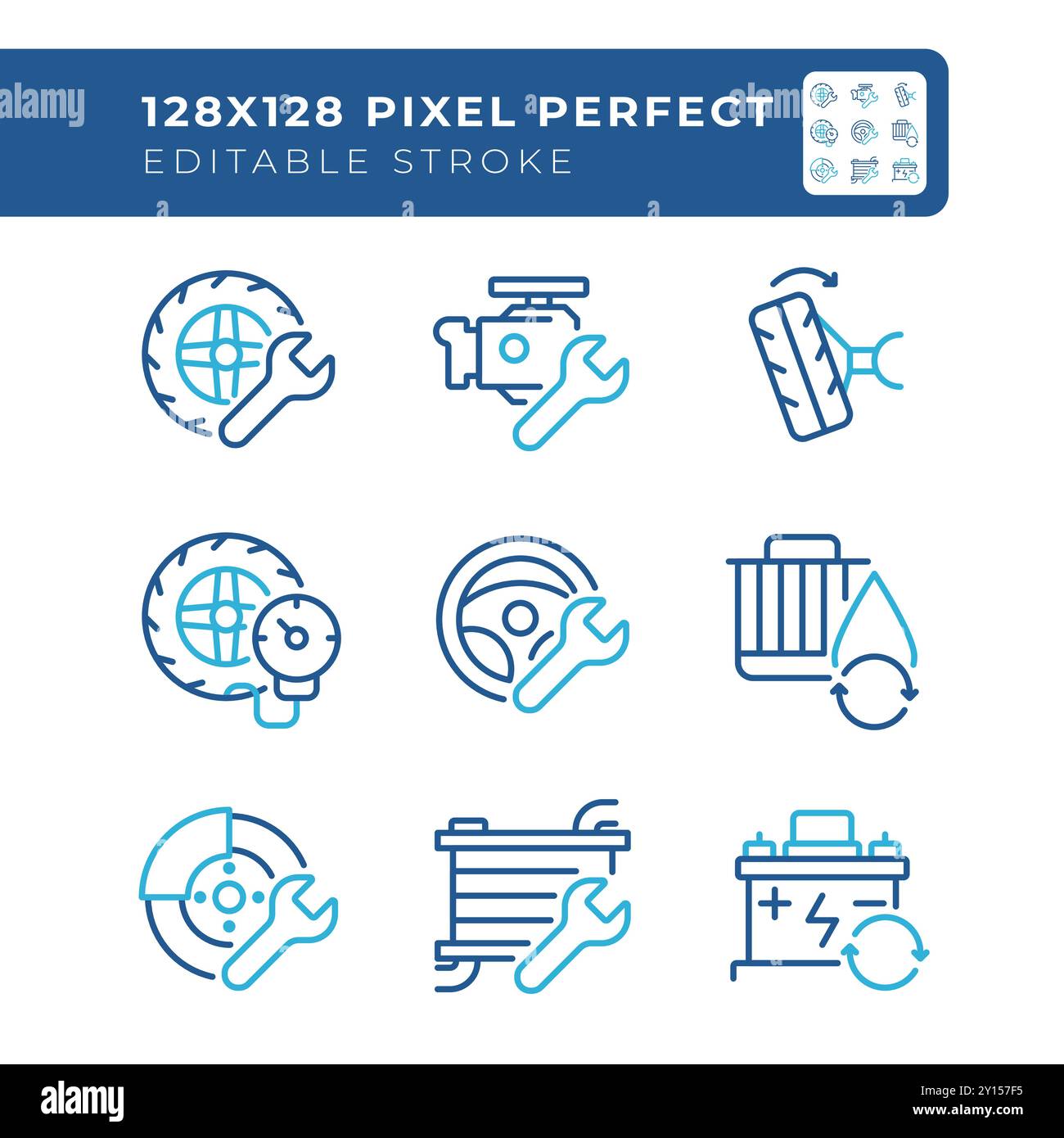 Car services outline icons Stock Vector Images - Alamy