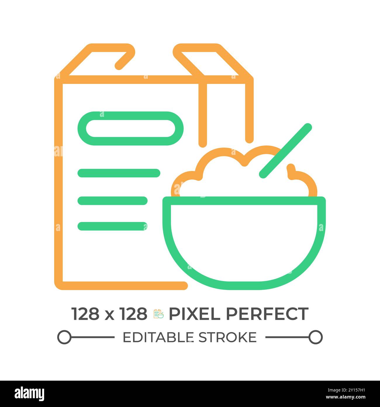 Cereals two color line icon Stock Vector Image & Art - Alamy