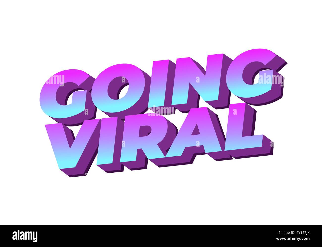 Going viral. Text effect design in 3D style with modern colors Stock ...