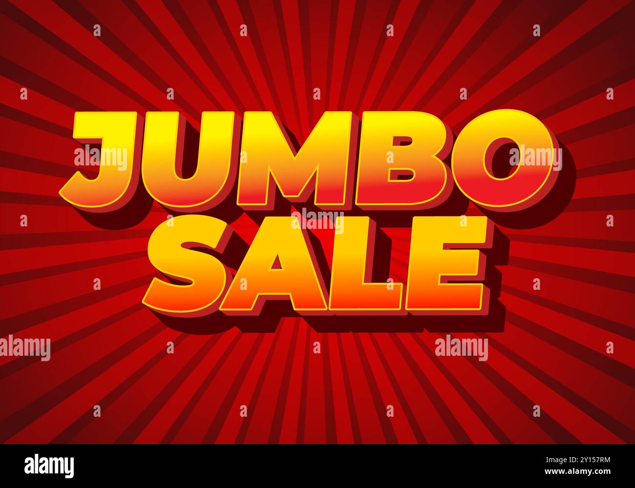 Jumbo sale. Text effect design in modern colors with 3D style Stock ...
