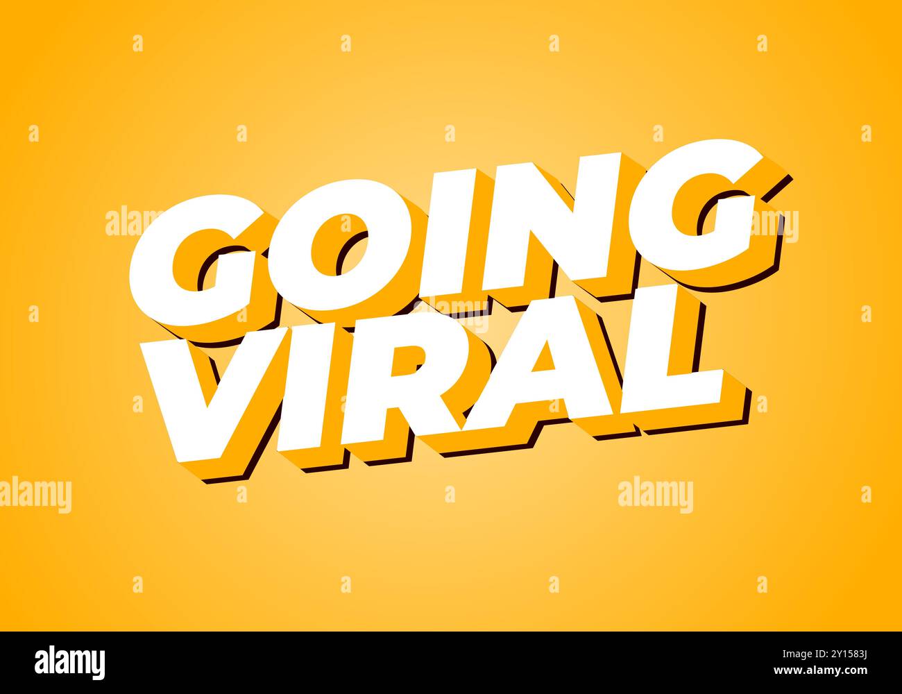 Going viral. Text effect design in 3D style with modern colors Stock ...