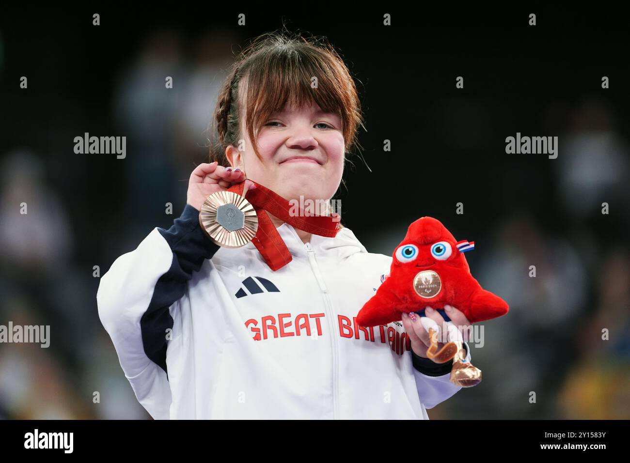Great Britain's Olivia Broome celebrates winning the Bronze medal in ...
