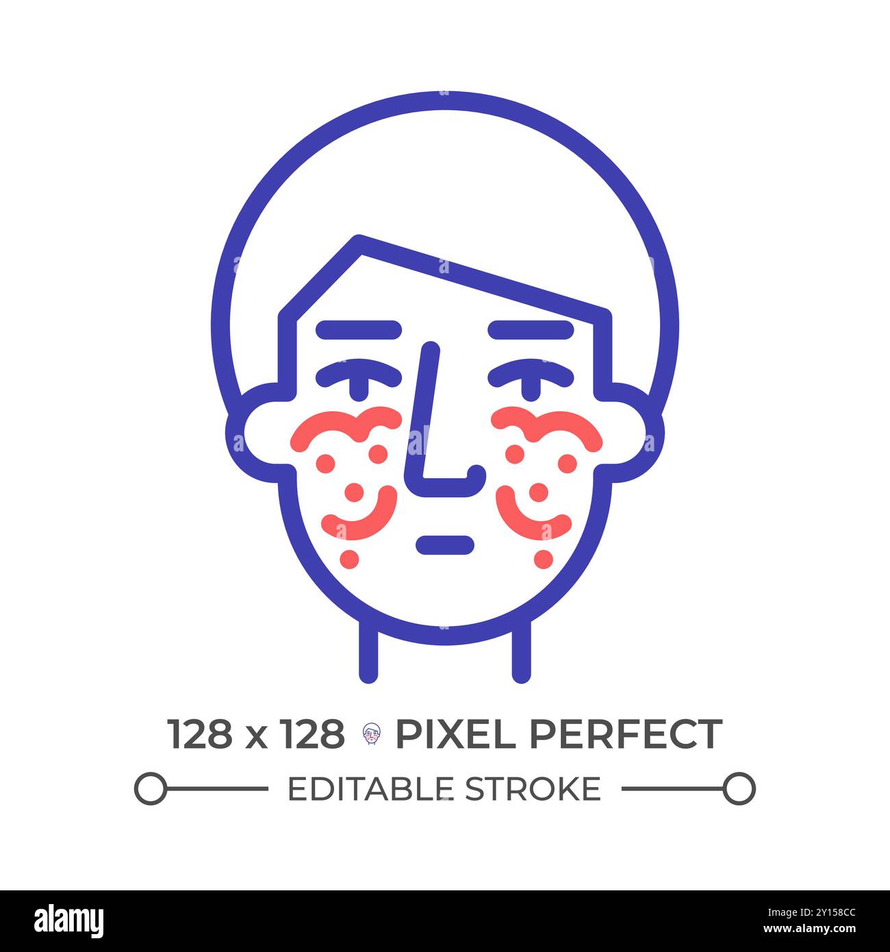 Lupus rash two color line icon Stock Vector Image & Art - Alamy