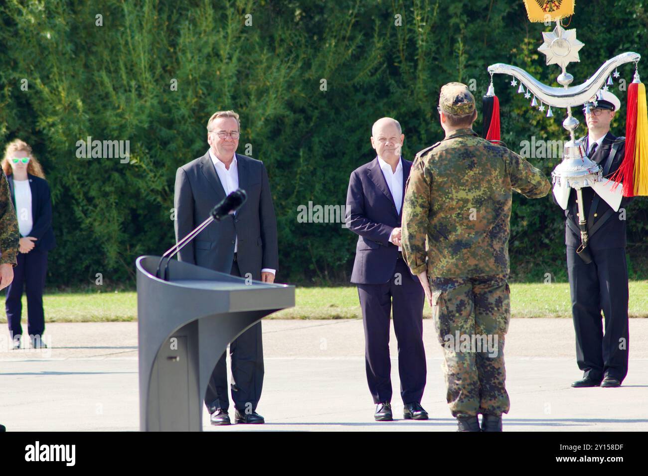 KIEL, GERMANY, SEPTEMBER 4, 2024: Olaf Scholz and Boris Pistorius ...